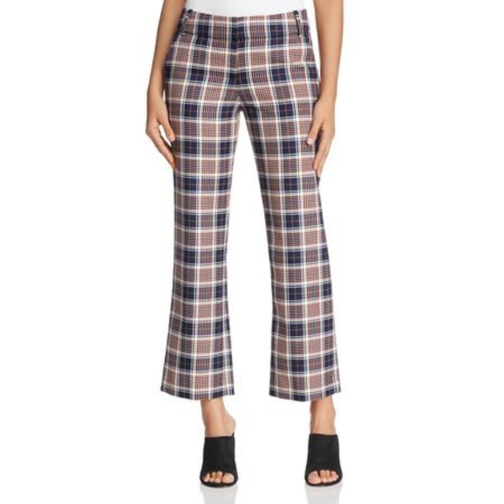 Tory Burch Garrett Womens Plaid Straight Leg Dress Pa… - Gem